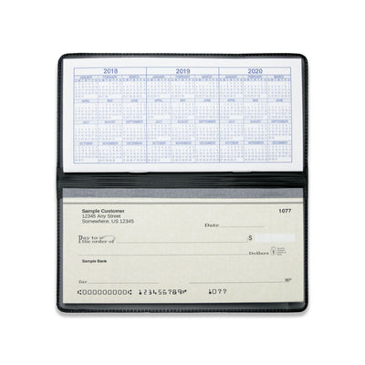 Black Vinyl Checkbook Cover