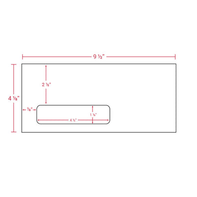 #10 Window Envelopes - Single Window, Laser-Safe