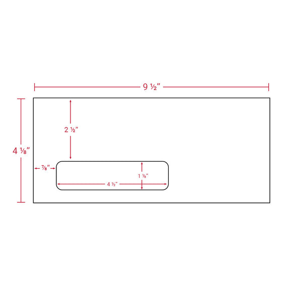 #10 Window Envelopes - Single Window, Laser-Safe