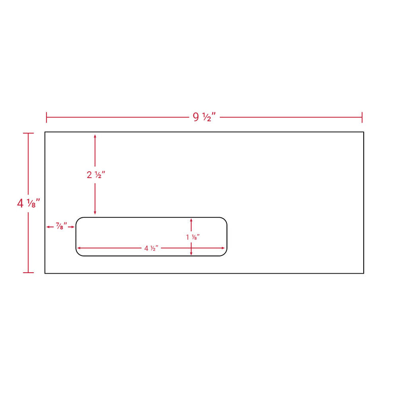 #10 Window Envelopes - Single Window, Laser-Safe