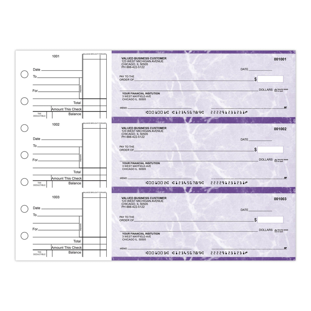 laser checks computer checks full color high security checks manual ...