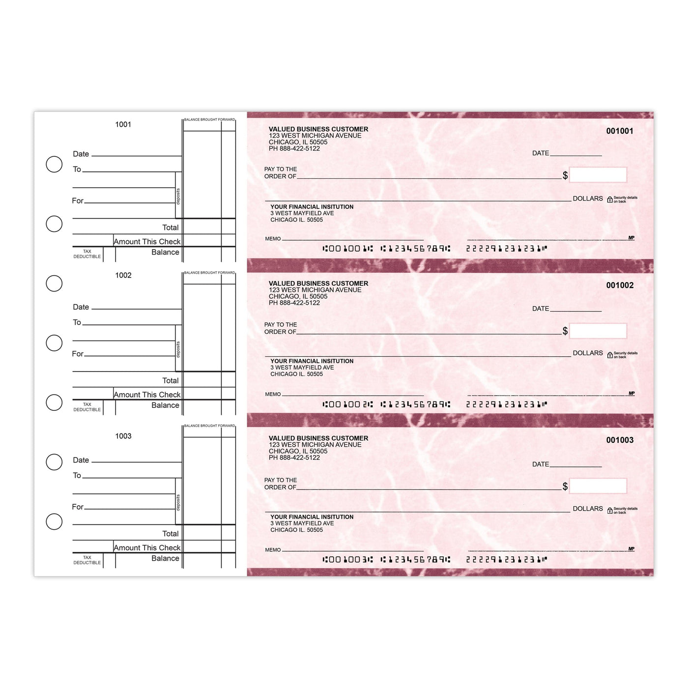 security checks manual business checks one write checks voucher checks ...
